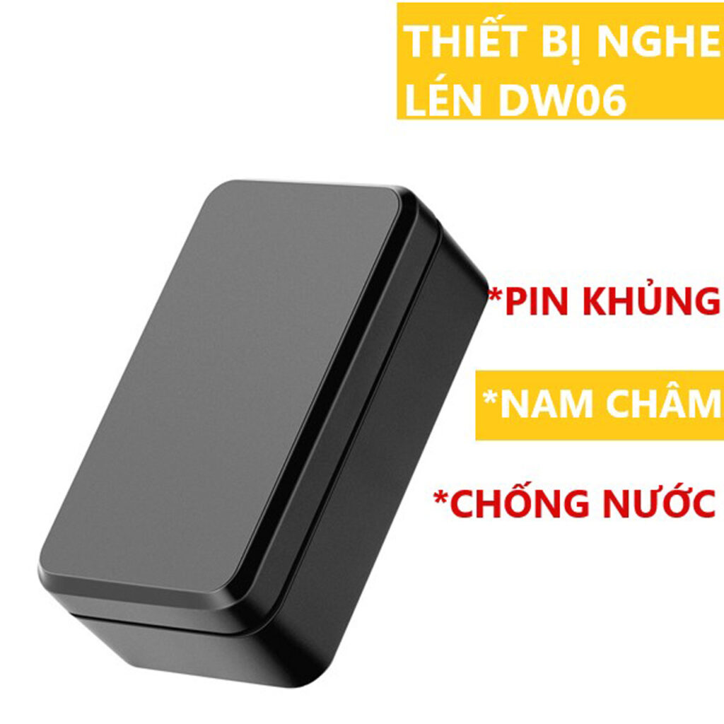 Định vị GPS ghi âm DW06 không dây có pin 15 ngày, chống nước, có nam châm - Camera mini